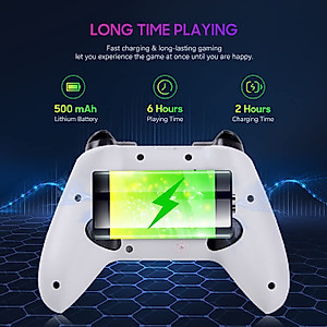 TechKen 2.4G Wireless Joystick Controller Compatible for Xbox One PC and Playtation 3 with Dual Vibration and Lager Capacity Rechargeable Battery, Elite PC P3 Controller for Xbox one