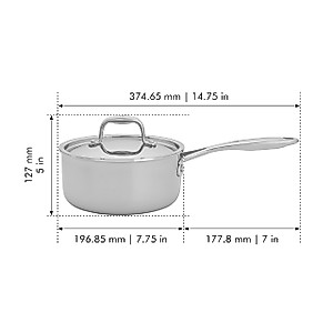 HENCKELS Clad Impulse 10-pc 3-Ply Stainless Steel Pots and Pans Set, Cookware Set, Fry Pan, Saucepan with Lid, Saute Pan with Lid, Dutch Oven with Lid, Stay-Cool Handles, Induction Stove Compatible