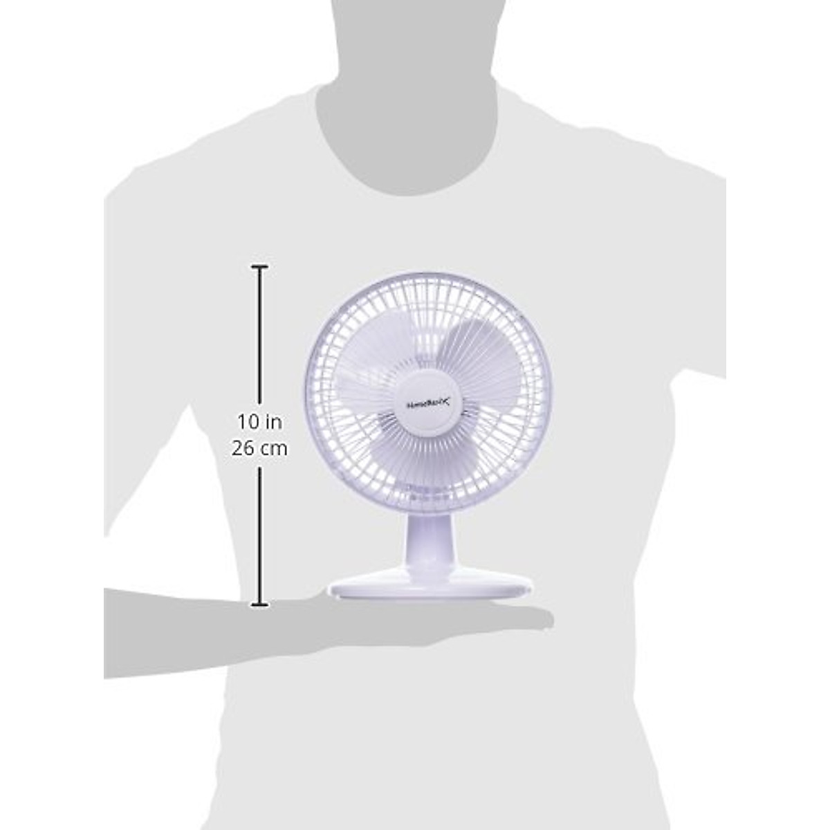 Homebasix Clip-On Oscillating Portable Fan 6 in