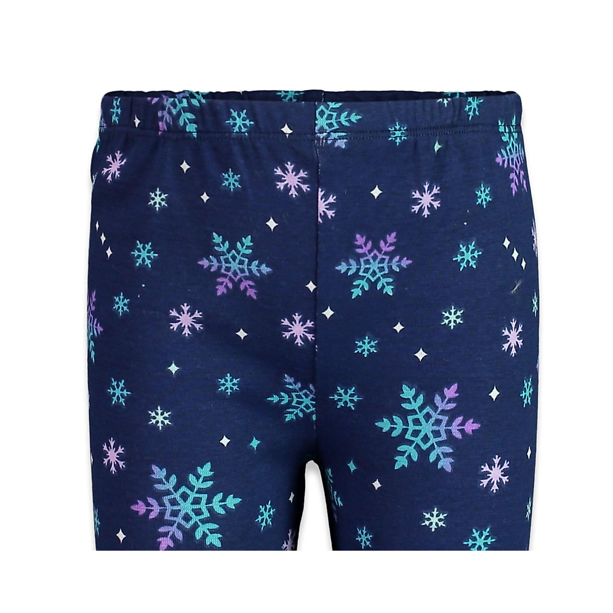 Disney Frozen Elsa Little Girls Fleece Long Sleeve Graphic T-Shirt and Leggings Outfit Set Turquoise/Blue 7