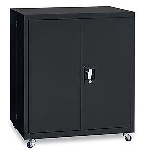Daesar 1 Shelf Metal Filing Cabinet, Storage File Cabinet with Lock for Home and Office