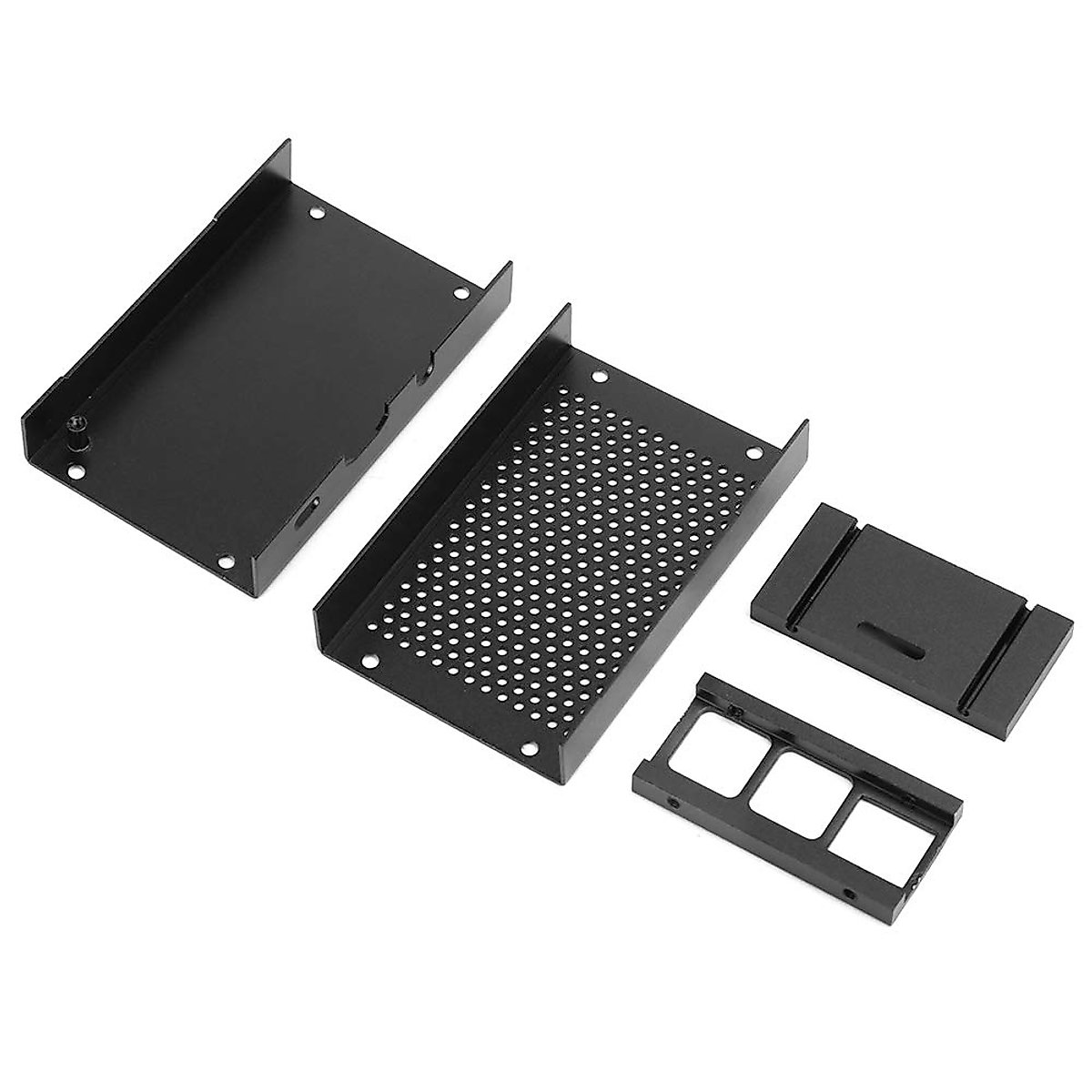 Case for 3 B+ (B Plus) / Pi 3 B, Aluminum Alloy Case Mesh Shell Vent Motherboard , for Heatsink (Black for 3B+/3B)