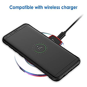 JETech Slim Fit Case for Samsung Galaxy S9+ Plus, Thin Phone Cover with Shock-Absorption and Carbon Fiber Design (Black)