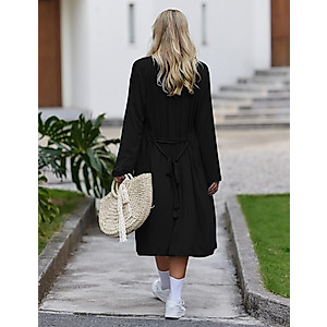 Ekouaer Maternity Robe 3 in 1 Labor Delivery Nursing Gown Hospital Breastfeeding Dress Bathrobes