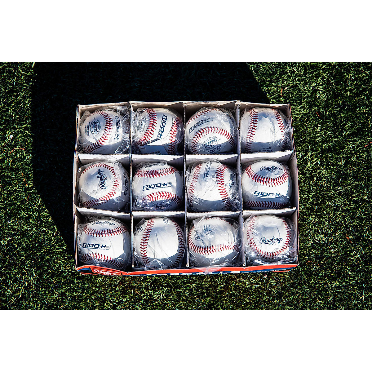 Rawlings | NFHS NOCSAE High School Game Baseballs | R100-H2 | Game/Practice Use | 12 Count