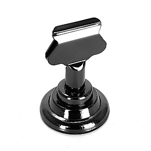 Urban Deco Wedding Table Numbers For Wedding Reception, Gold Table Number Holders For Weddings, Menu Holder Dual Sided Steel 1.6 Inch Pack of 16 Picture Holders For Tables (Nickel Black)