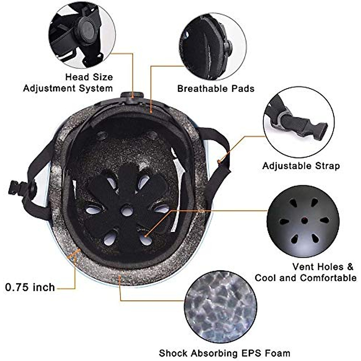 KAMUGO Kids Adjustable Helmet, Suitable for Toddler Kids Ages 8-14 Boys Girls, Multi-Sport Safety Cycling Skating Scooter Helmet (Purple, Medium)