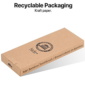 Sea Turtle Plant-Based Bristles, Bamboo Toothbrushes, Soft Natural Toothbrush for Kids (4 Pack)