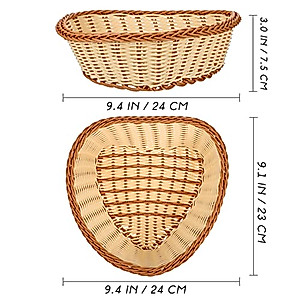 HANABASS 2pcs Decorative Storage Basket Home Sundries Organizing Basket Heart Shaped Storage Basket