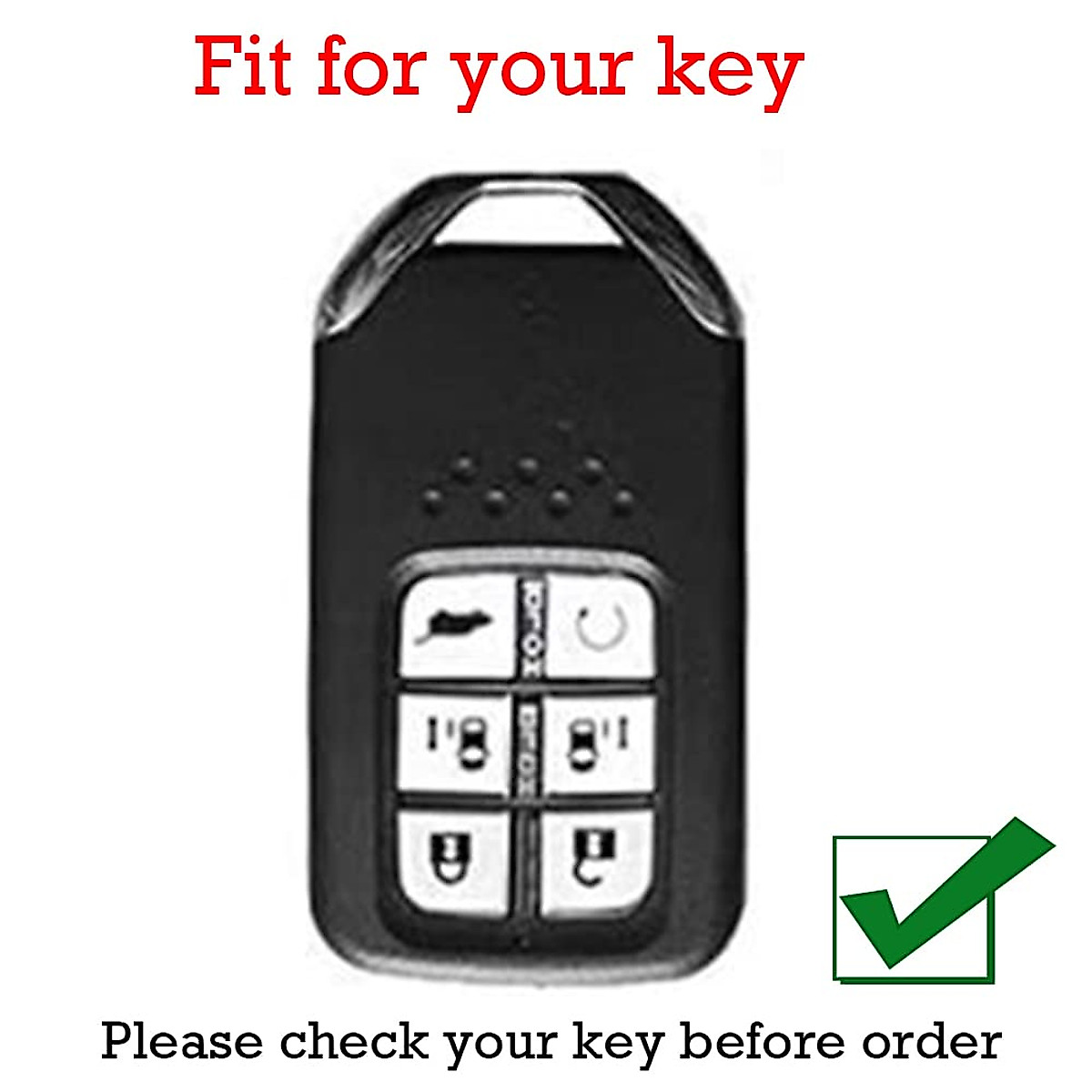 KUNIO Car Key Fob Cover Fit for Honda Honda Odyssey Freed Elysion Key Protective Cover Keychain TPU Key Holder Key Shell Car Accessories 6 Buttons White