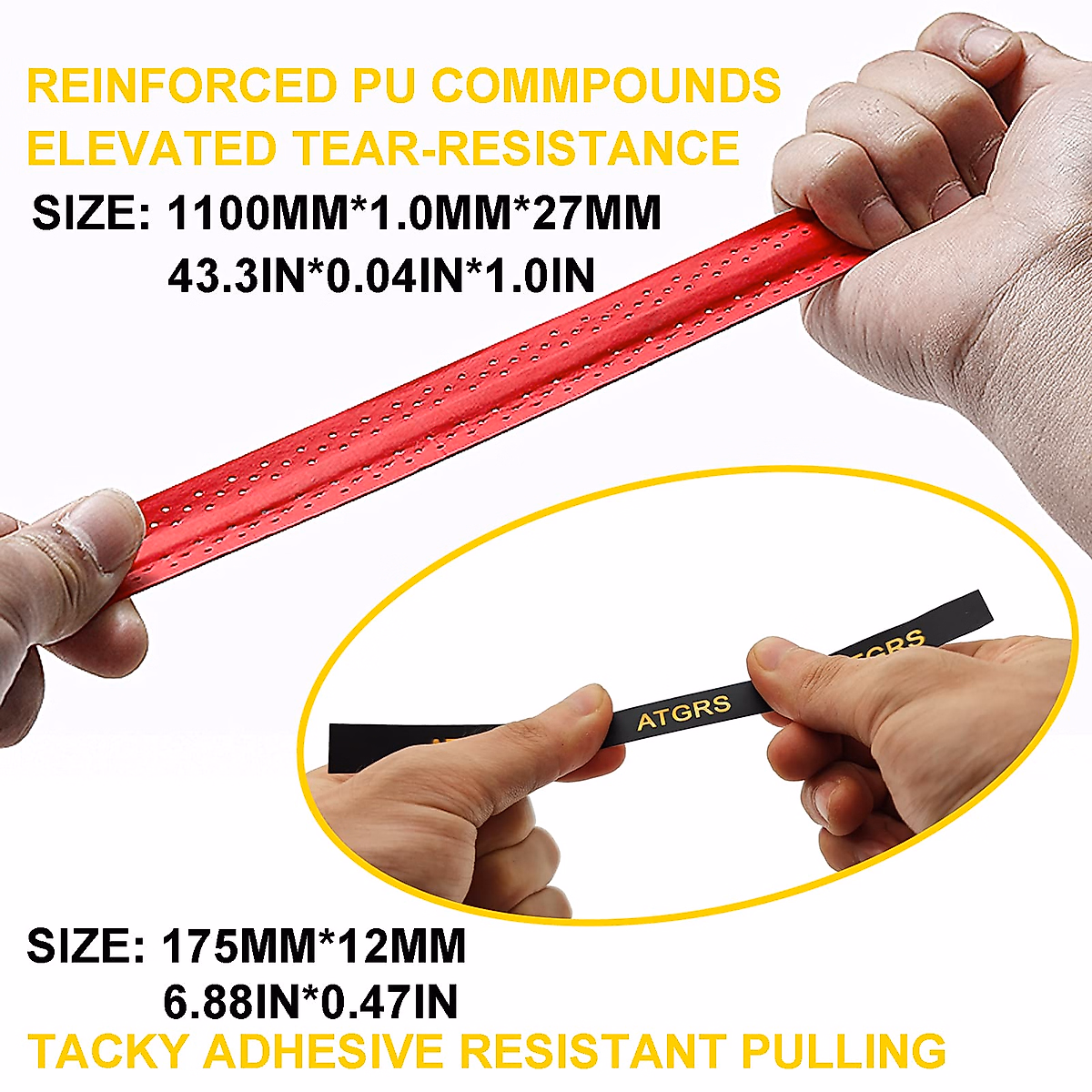 ATGRS Tennis Grip Tacky Tennis Racket Grip Tape Absorbent Anti-Slip Tennis Overgrip for Tennis Badminton Pickleball Racquet Handle Grip with Damping Ridges Overgrips (3 Pack - Red)