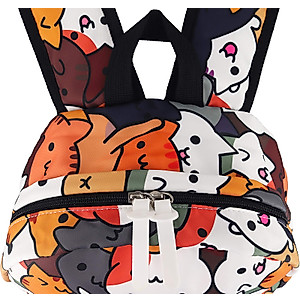 Roffatide Game Neko Atsume Anime Laptop Backpack Cute Cat School Bag Cartoon Printed Daypack