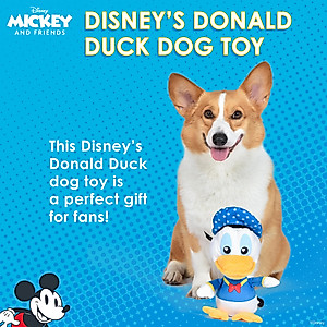 Disney for Pets Donald Duck Plush Squeaky Dog Toy 9in | Disney Dog Toys | Plush Squeaker Toy for Dogs Inspired by Donald Duck, Disney Mickey and Friends
