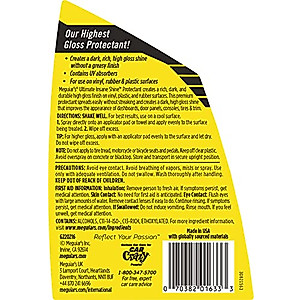 Meguiar's Ultimate Insane Shine Protectant Spray - Non-Greasy, Long-Lasting Shine for Vinyl, Rubber, and Plastic - Protects Against UV Rays and Fading - Easy to Use - 16 Oz