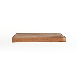 18" Moa Teak Flat Wall Shelf