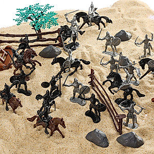 Amor Present Medieval Knights Toys, Knight Action Figurines for Kids