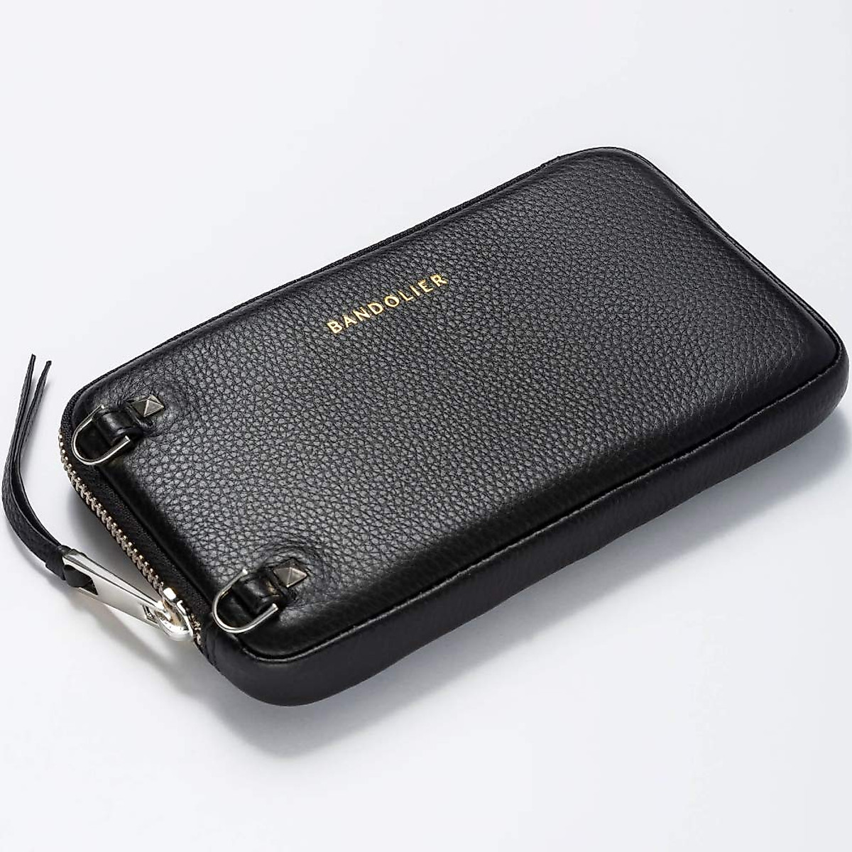 Bandolier Expanded Zip Pouch - Black/Silver - Phone Case & Strap Sold Separately