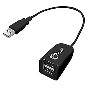 SIIG USB 2.0 Portable 2-Port Hub (JU-H20011-S1),Black
