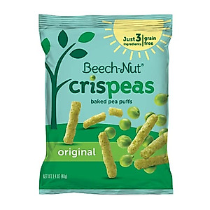 Beech-Nut Crispeas Original Baked Pea Puffs Toddler Snack, 1.4 oz Bag