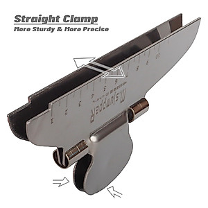 M.SJUMPPER ARCHERY Fletching Jig Adjustable Fletches Tool with Straight Clamp for DIY Arrows Shafts (Blue + Black)