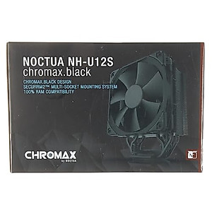 Noctua NH-U12S chromax.Black, 120mm Single-Tower CPU Cooler (Black)