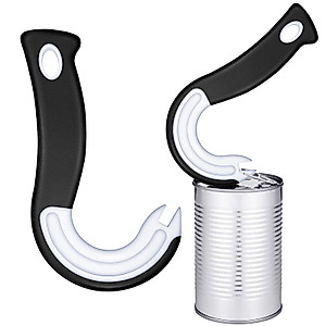 2 Pieces Easy Open Ring Pull Can Opener Easy Grip Opener Ring-Pull Helper for Ring Pull Tab Cans Tins Bottles
