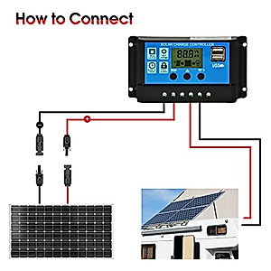 PAEKQ 10AWG Solar Extension Cable 3FT Extension Cable for Solar Panels 10 Gauge IP67 Waterproof Solar Panel Wire with Male and Female Connector,New Energy Extension Cable(3Feet Black+3Feet Red)