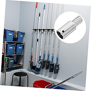 VOSAREA 8 Pcs Metal Pole Mop Accessories Handle Tips for Poles Replacement Extension Pole Adapter Metal Thread Tip Handle Threaded End Threaded Handle Tips Pole Adapter for Broom Connector