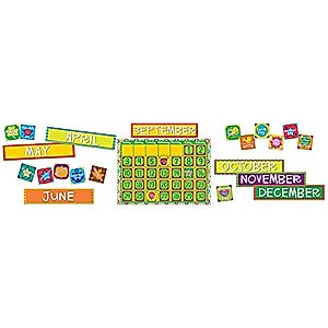 Eureka Color My World Back To School Calendar Classroom Supplies, 18'' x 0.1'' x 28'', 83pc
