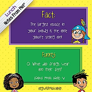 Notes From Me! Lunch Box Notes for Kids - Lunch Facts & Funnies - 101 tear-off Lunchbox Notes for Kids that Make Lunch Fun & Educational, Bored Kids Activities, Summer Camp, Back to School Essentials