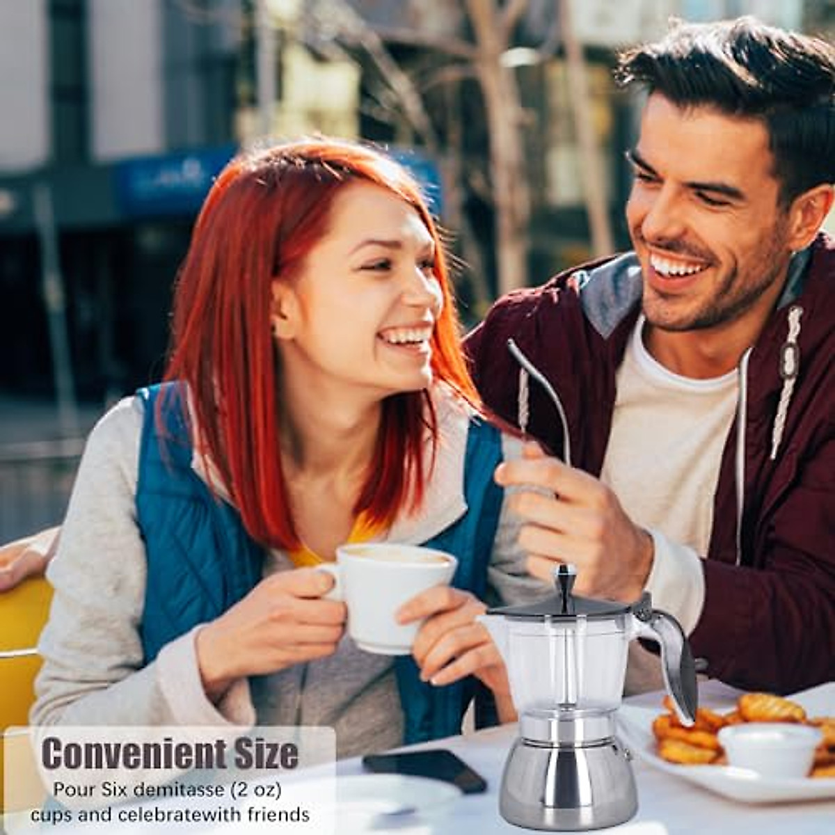 TOTITOM Stovetop Coffee Maker 6 Cup Moka Pot Clear ABS Top Stainless Steel Coffee Making Pot for Home Office Coffee Maker Espresso Maker