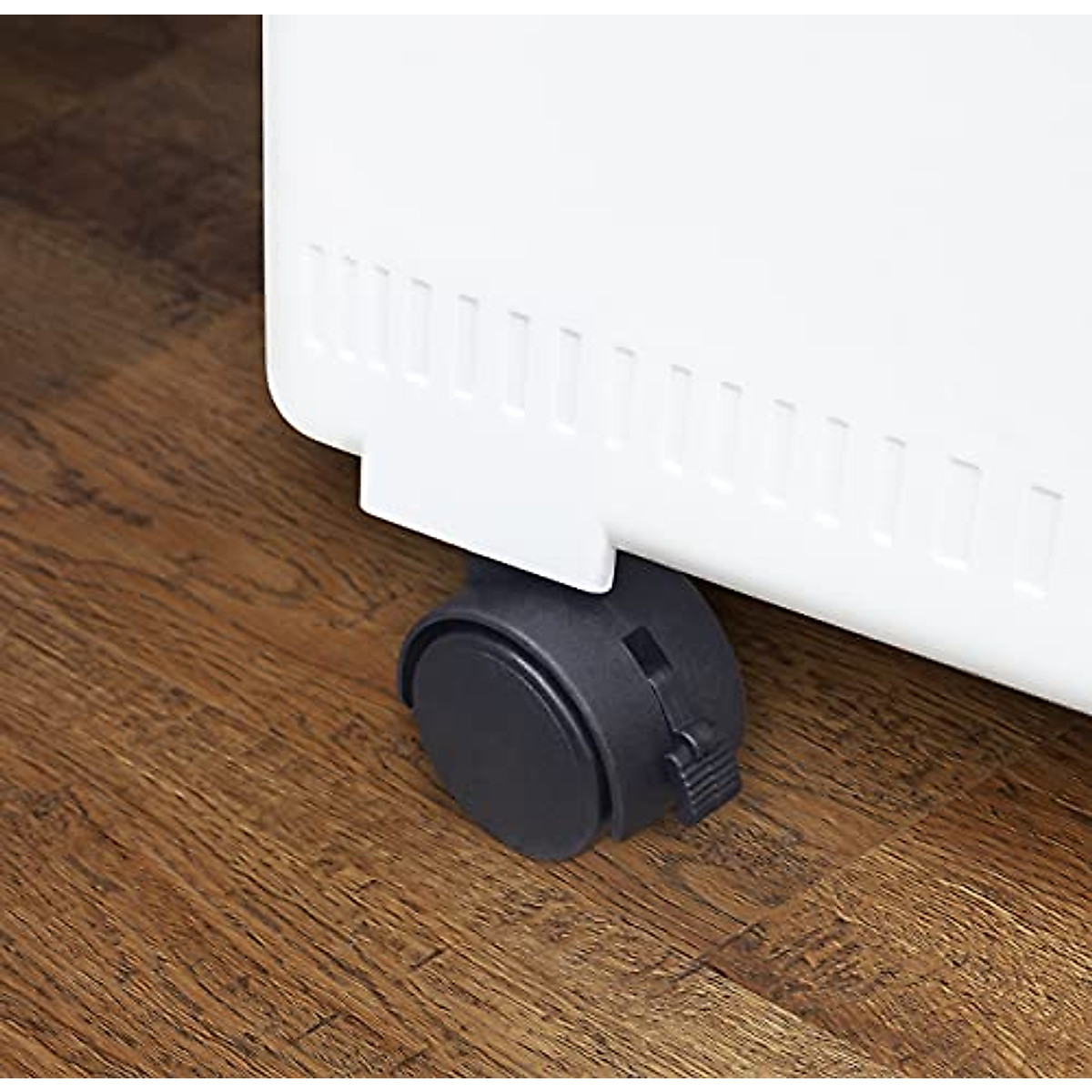 Storex Plastic One-Drawer File Cabinet – Locking Document Organizer for Home and Office, White, 1-Pack (61271B01C)