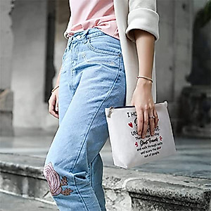 Friends Gifts for Women -Ghost Friends Sister Birthday Gifts -Christmas Graduation Gift for Big/Little Sister Best Friend -Friend Makeup Bag Gift -I Hope We're Friends Until We Die