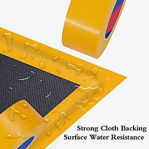 Duccinp Duct Tape 55 Yards x 2 Inch Heavy Duty, No Residue, Tear by Hand & Waterproof Yellow Duct Tape,Great for Packaging, Home Use, DIY, Projects and Repairs