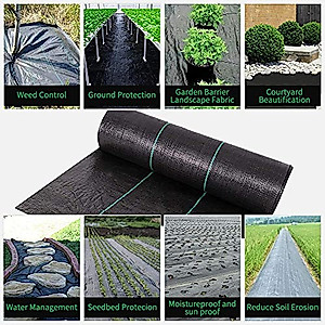 MICROMALL Premium 4oz Pro Weed Barrier Landscape Fabric 4ft x 300ft, Weeds Control for Flower Bed, Mulch, Pavers, Edging, Garden Stakes or Any Heavy Duty Outdoor Project