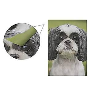 Hokkien Beautiful Shih Tzu Dog Garden Flag Double Sided 12 x 18 Inch, Yard Flags, Decorative Small Garden Flags, Outdoor Lawn and Garden Décor