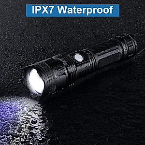 MILAOSHU Rechargeable Flashlights 900,000 High Lumens - 2 Pack, Super Bright LED Flash Light with 5 Modes, 12 Hour Brightest Waterproof Handheld Flashlight for Home, Camping