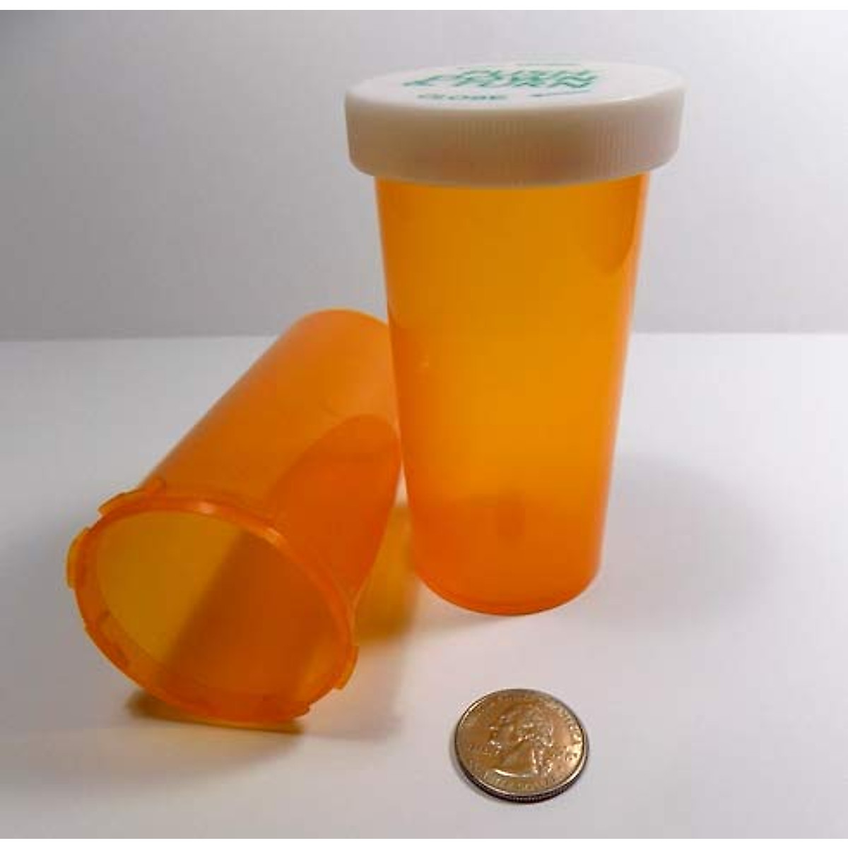 Plastic Prescription Vials/Bottles 6 Pack w/Caps Giant 40 Dram Size-New