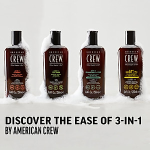 American Crew Shampoo, Conditioner & Body Wash for Men, 3-in-1, 3.3 Fl Oz