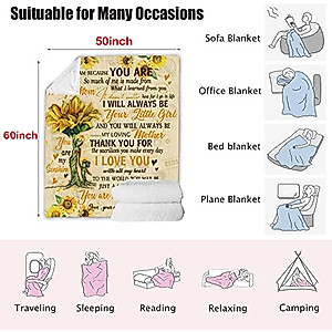 Miryoku Mom Blanket,Gifts for Mom from Daughter,Blanket for Mom Gifts,to My Best Mom Ever Blanket Dear Mom Birthday Gift, I Love You Mom Blanket as Presents from Son-50 × 60"