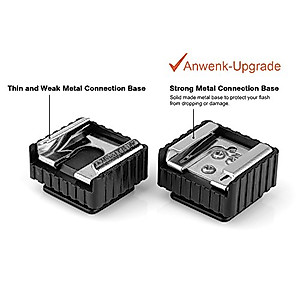 Flash Hot Shoe Mount Adapter to 1/4 Thread Hole with 1/4"-20 Male to 1/4"-20 Male Tripod Screw Adapter for Flash Holder Bracket Light Stands Umbrella Holder Flash Bracket,Strong and Solid (Update)