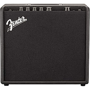 Fender Mustang LT25 Guitar Combo Amplifier Bundle with Instrument Cable and Picks