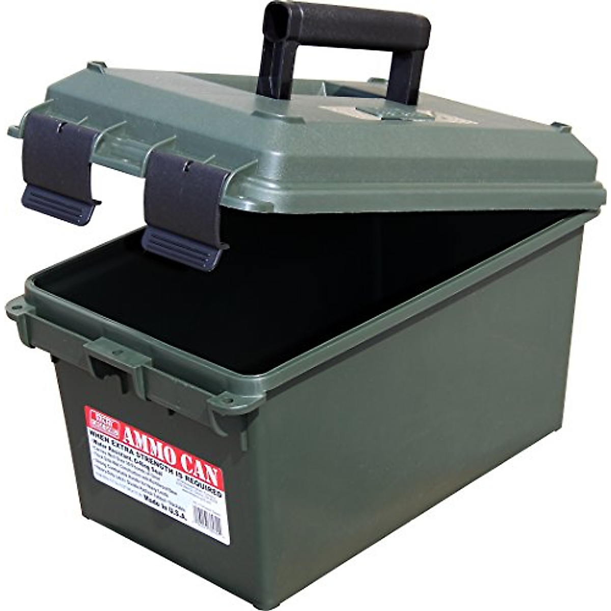 MTM AC11 Ammo Can for Bulk Ammo, Lockable, Water-Resistant, Heavy-Duty Dual Latches, Double Padlock Tabs, USA Made, Forest Green