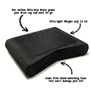 PedalBlock - Hi-Hat and Pedal Anchor System - Total Slide Prevention - For Double Kick Pedal, Hi-Hat Stand, Keyboard Pedal, Electric Bass Drum Pedal - Drum Set Accessory & Gift (Set of 2)