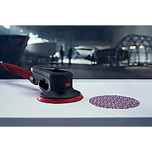 3M Random Orbital Sander, Xtract Pneumatic 88958, 6 in, Self-Generated Vacuum, 3/16 in Orbit, Ergonomic and Lightweight ROS, 209W Motor, Dust Extraction
