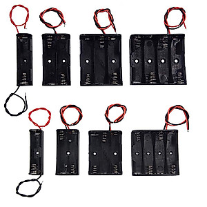 (Pack of 8)AA and AAA Battery Holders: 1Pc 1 AA Holder, 1Pc 2 AA Battery Holder, 1Pc 3 AA Holder, 1Pc 4 AA Battery Holder, 1Pc 1AAA Holder, 1Pc 2 AAA Battery Holder, 1Pc 3 AAA Holder, 1Pc 4 AAA Holder