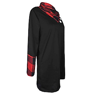 Women's Pullover Hoodie Funnel Neck Long Sleeve Hooded Sweatshirt Colorblock Patchwork Drawstring Top Blouse