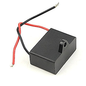 WMYCONGCONG 5 PCS CBB61 Ceiling Fan Capacitor Replacement 2 Wire Metalized Polypropylene Film Capacitors for Wall Fan Motor Run Capacitor 6 uF 450V 50/60 Hz