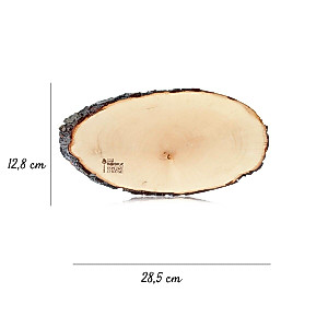Boska Holland Cheese Board, European Ash Wood w. Polished Surface, Natural Bark, 10" x 6", Taste Collection