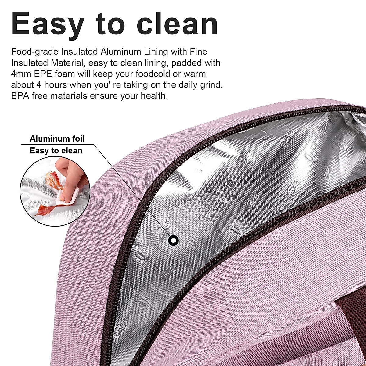 BALORAY Lunch Bag for Women Men Insulated Lunch Box, Large Insulated Leak-proof Water-Resistant Thermal Bento Bag